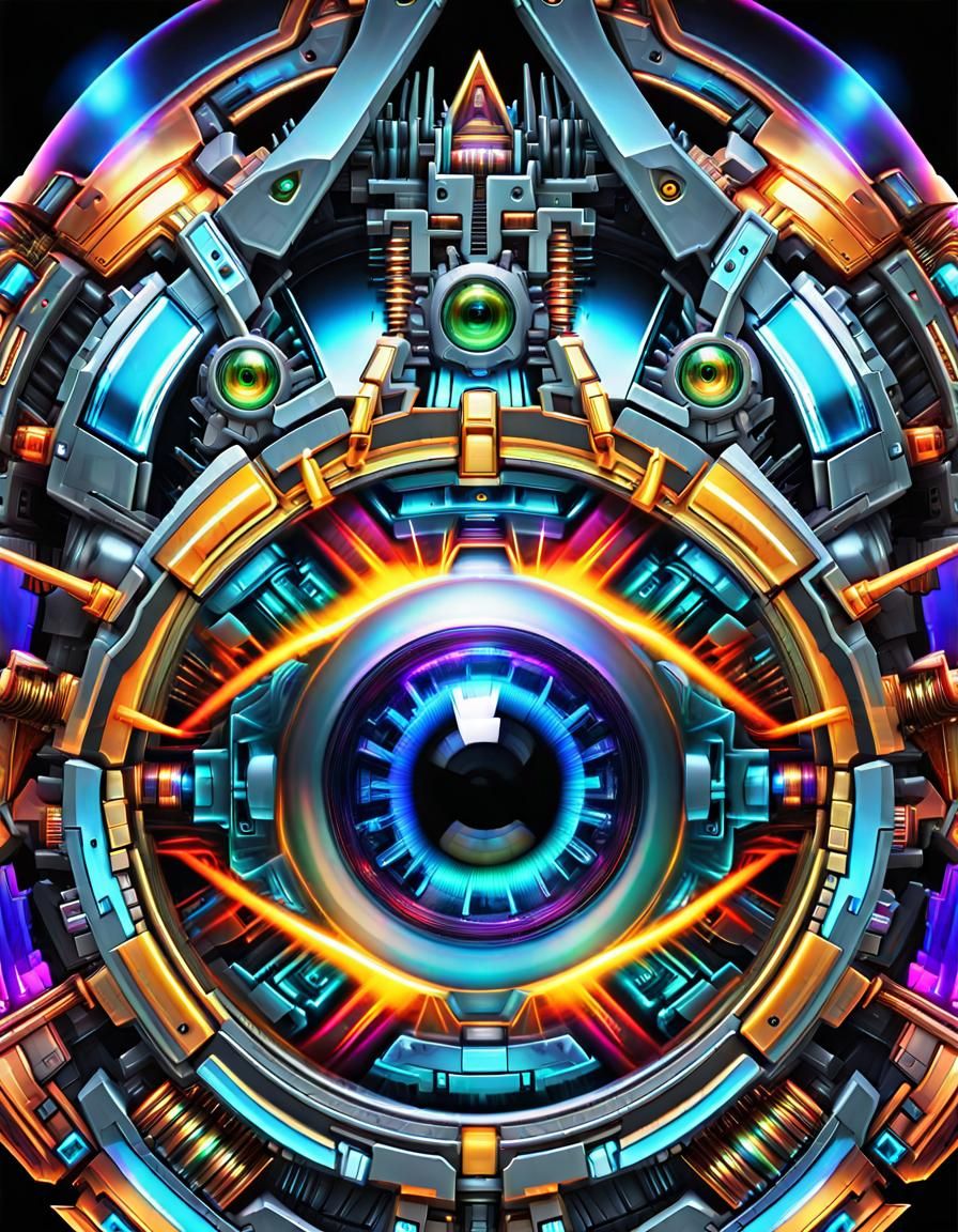 Abstract mech Psy-Eye, 01apr24 - AI Generated Artwork - NightCafe Creator