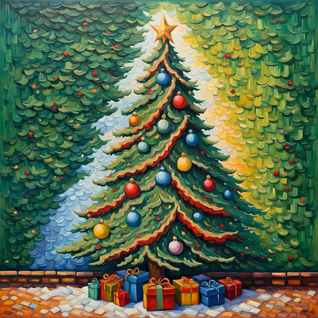 HYPERDETAILED CHRISTMAS TREE COVERED IN DIFFERENT OFF THE WALL ONE OF A ...