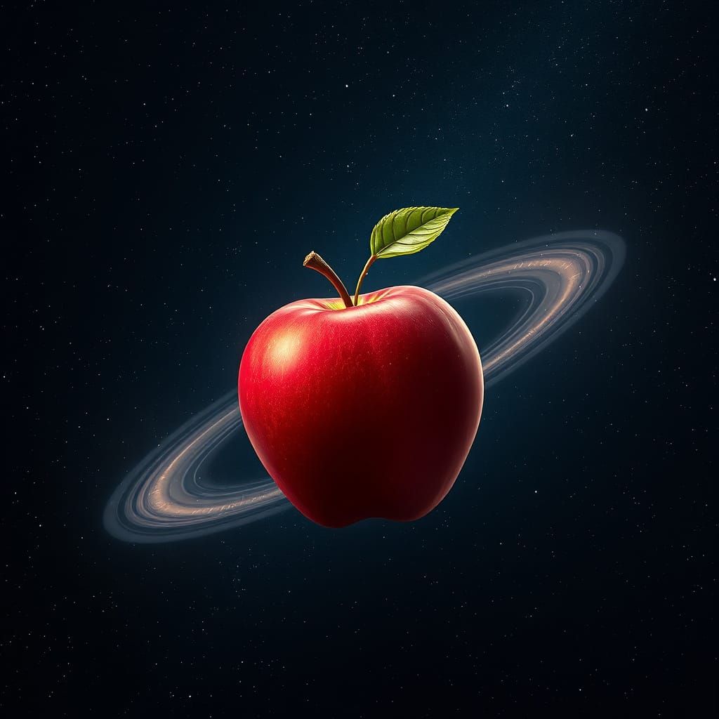 First there was an Apple... - Vibrant Cosmic Apple in Celest...