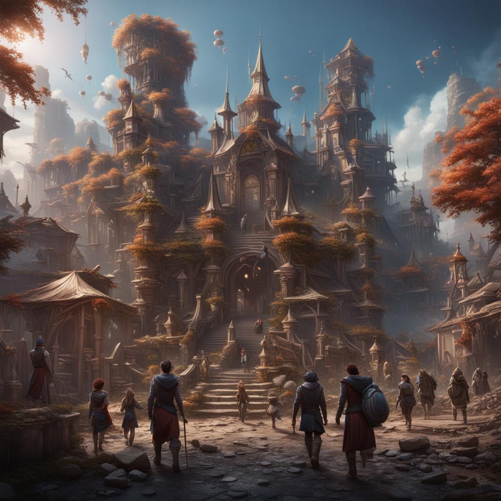 people helping the community - AI Generated Artwork - NightCafe Creator