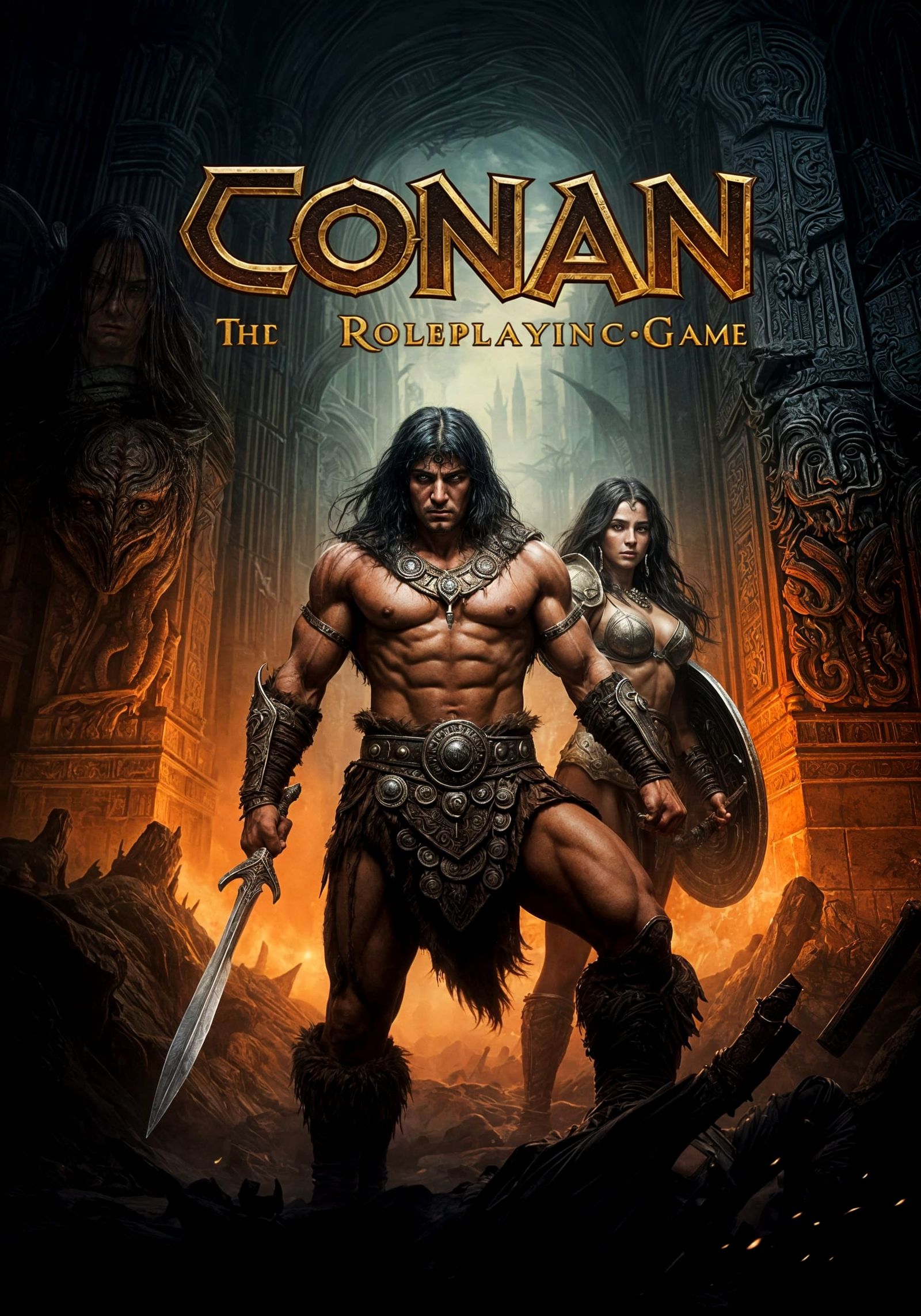 Conan The Role Playing Game Cover - Epic Fantasy Book Cover ...