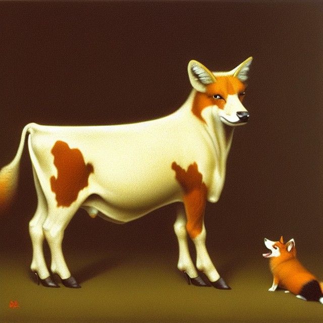 A cow-fox hybrid cross, Michael Sowa - AI Generated Artwork - NightCafe ...