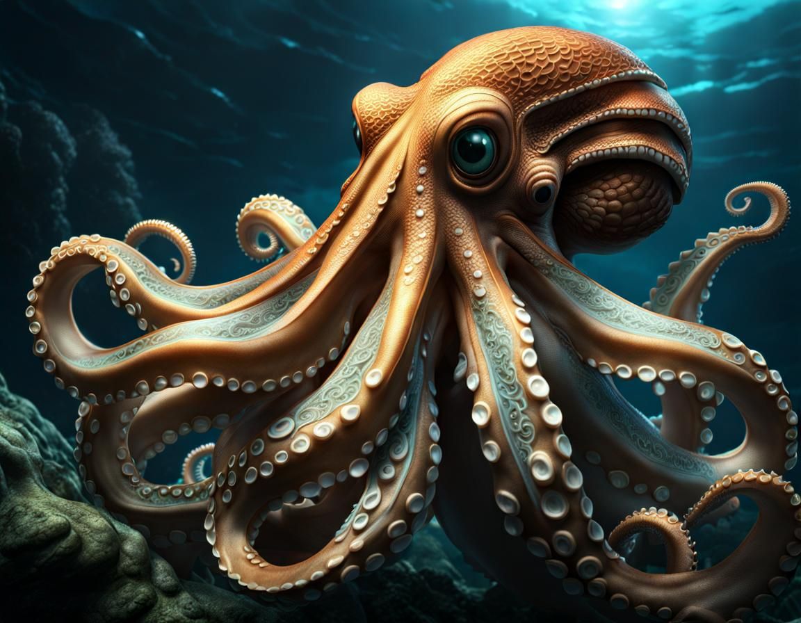 Octopus sea monster. - AI Generated Artwork - NightCafe Creator