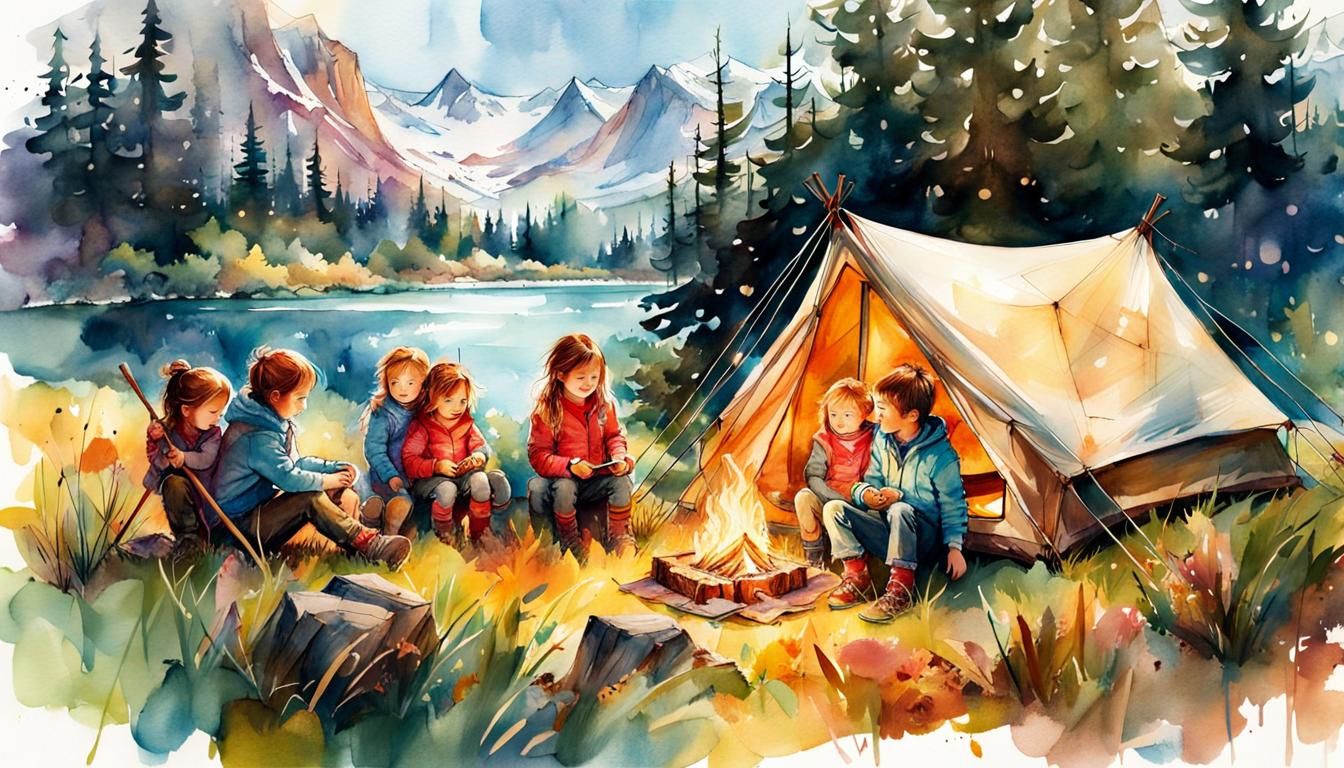 Happy Camping! :) - AI Generated Artwork - NightCafe Creator