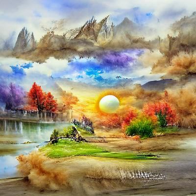 Imaginary Landscapes 5 - AI Generated Artwork - NightCafe Creator