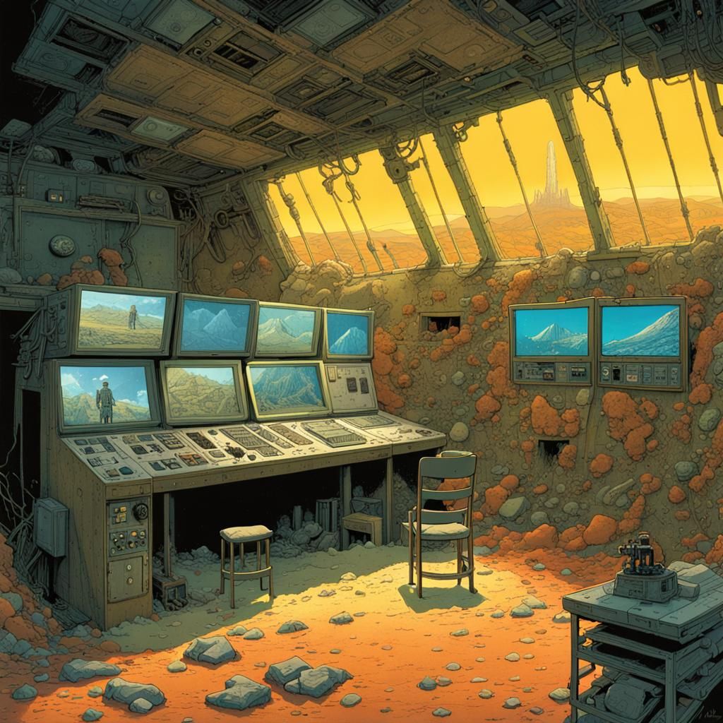 old monitoring facility - AI Generated Artwork - NightCafe Creator