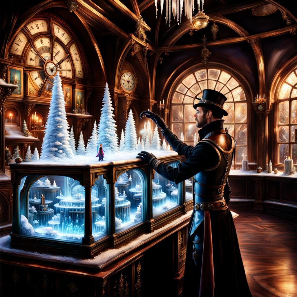 Wizard Created Steampunk Winter Wonderland - AI Generated Artwork ...