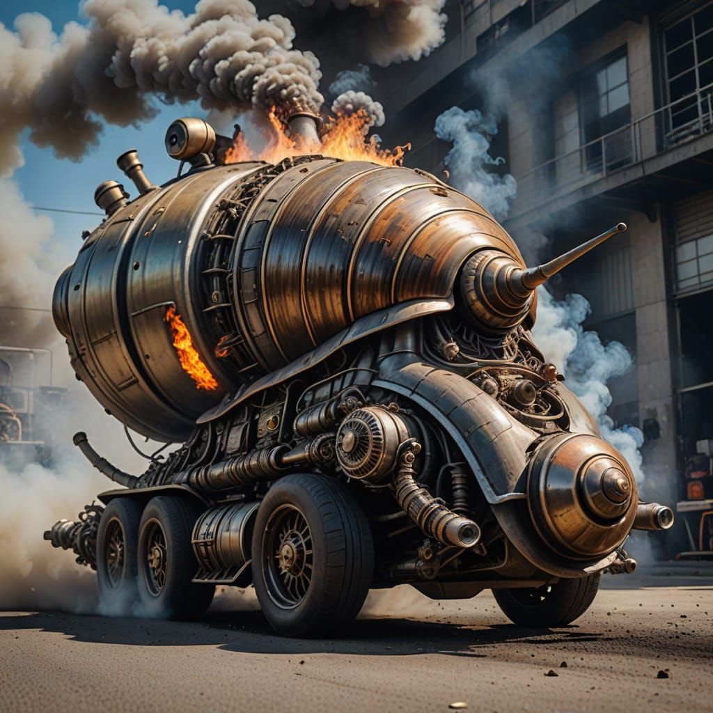 A heavily tuned jet engine - Jet-Powered Snail: Extreme En...