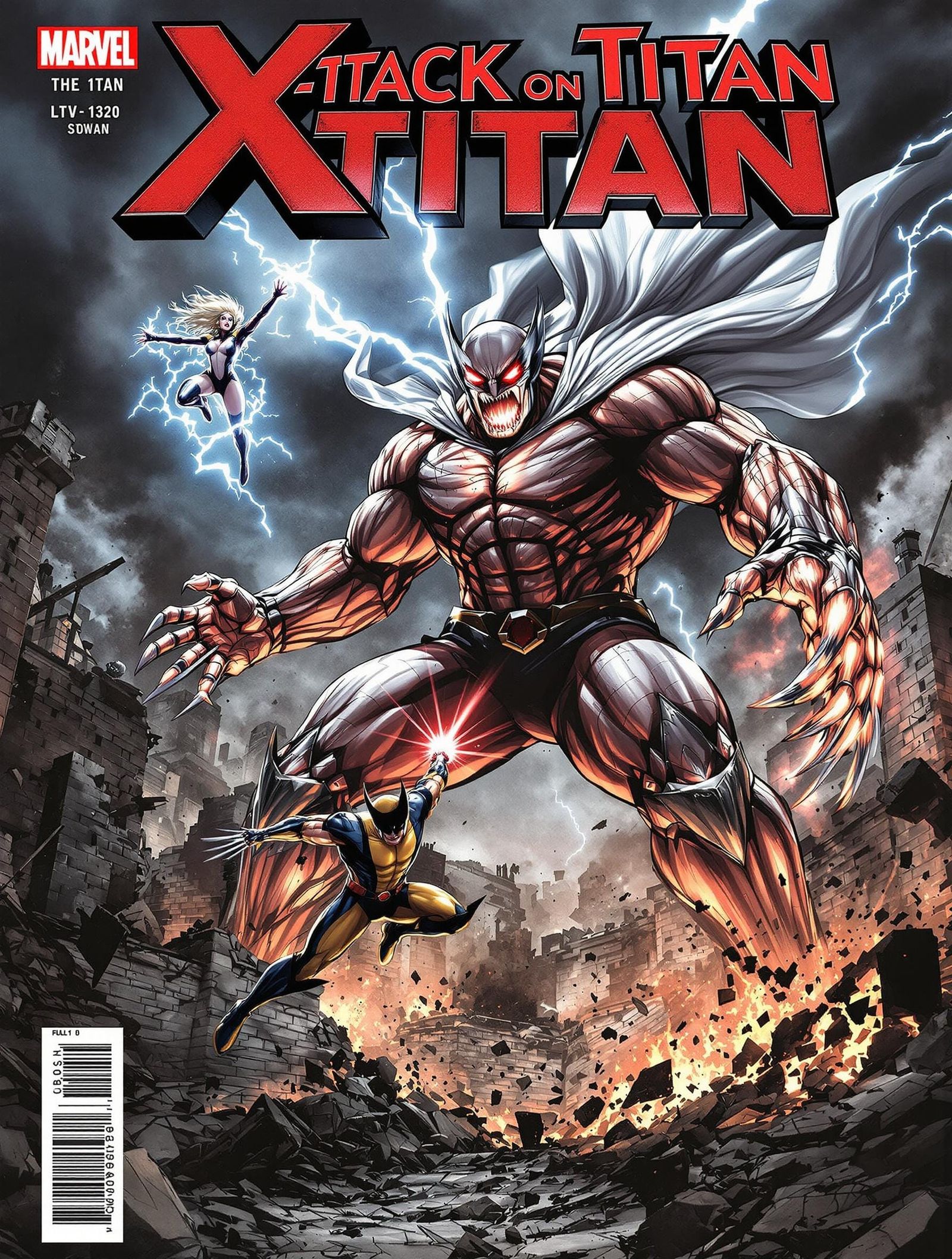 Epic X-Men Battle Comic Book Cover - AI Art