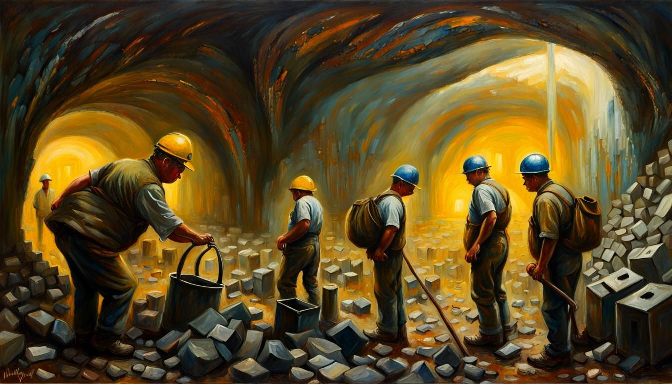 miners at work - AI Generated Artwork - NightCafe Creator