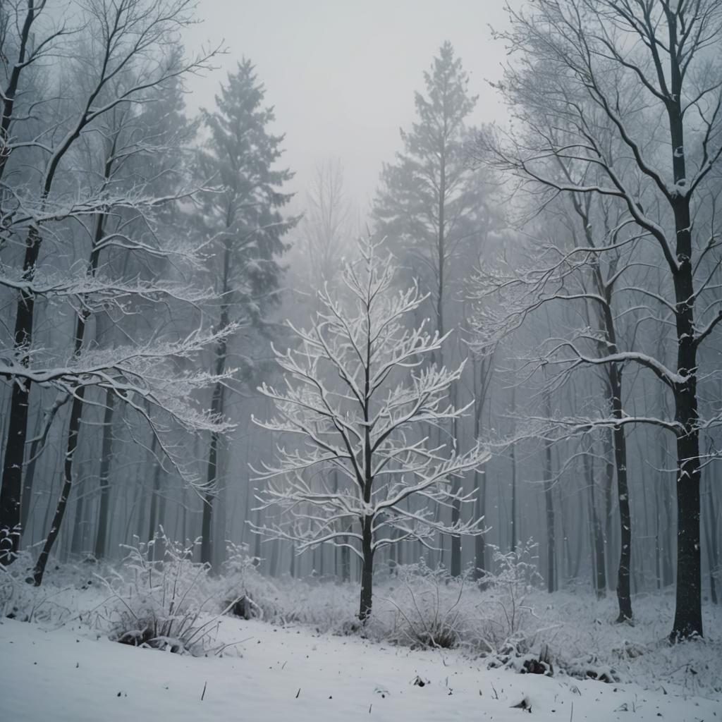 Winter - Cinematic Frosty Winter Wonderland in Soft Focus