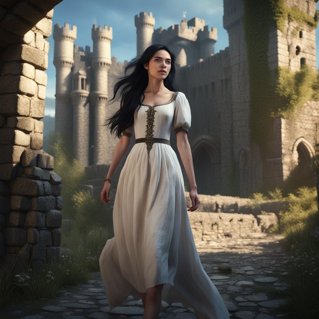 Castle girl - AI Generated Artwork - NightCafe Creator