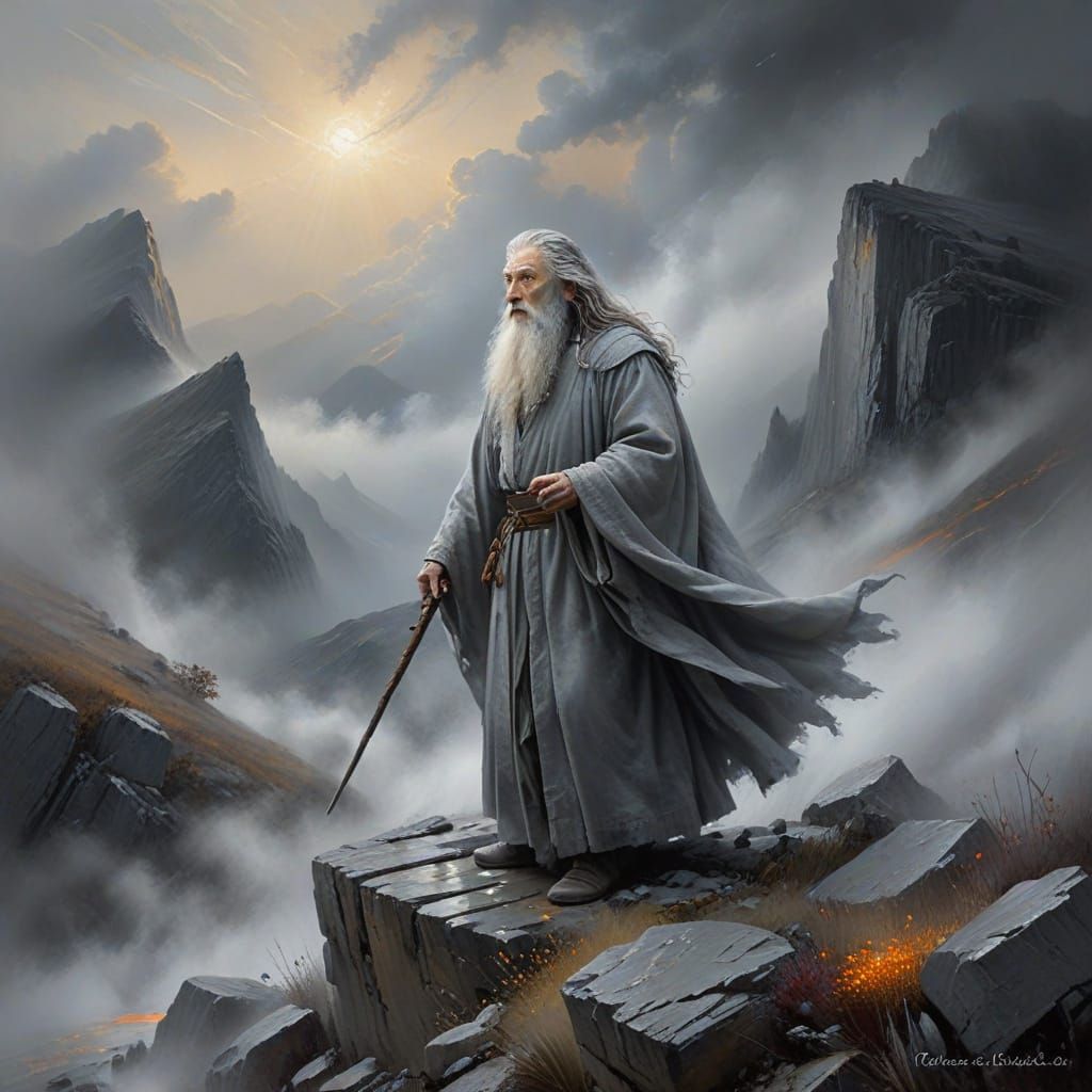 Gandalf the Grey: A Beacon of Hope Amidst the Stor... - AI Art