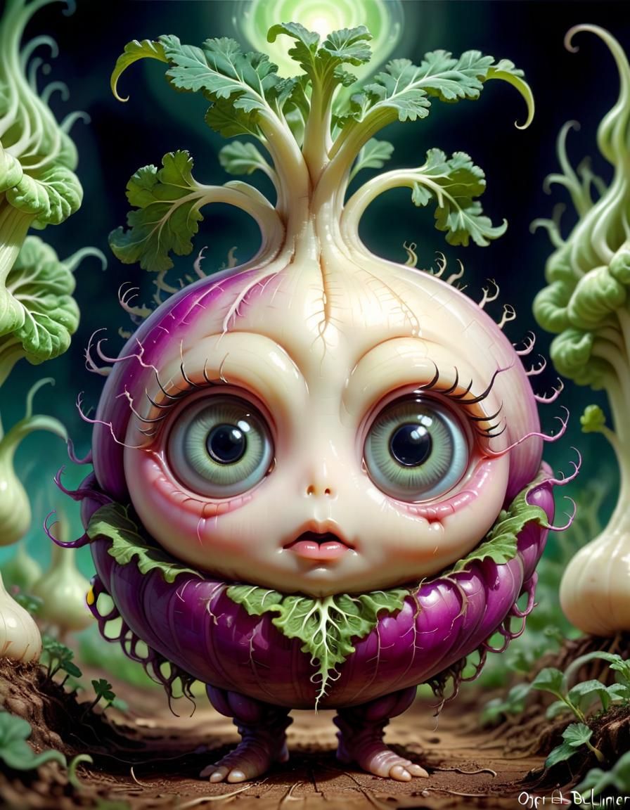 Chibi Turnip of Cuteness - AI Generated Artwork - NightCafe Creator