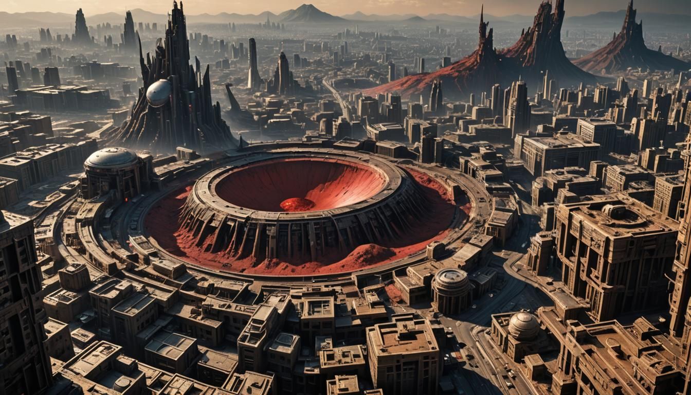 Alien Mega City - AI Generated Artwork - NightCafe Creator