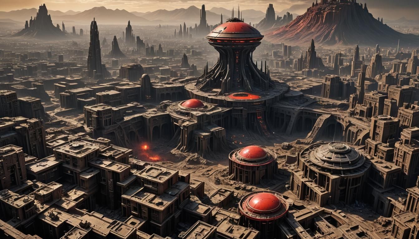 Alien Mega City - AI Generated Artwork - NightCafe Creator