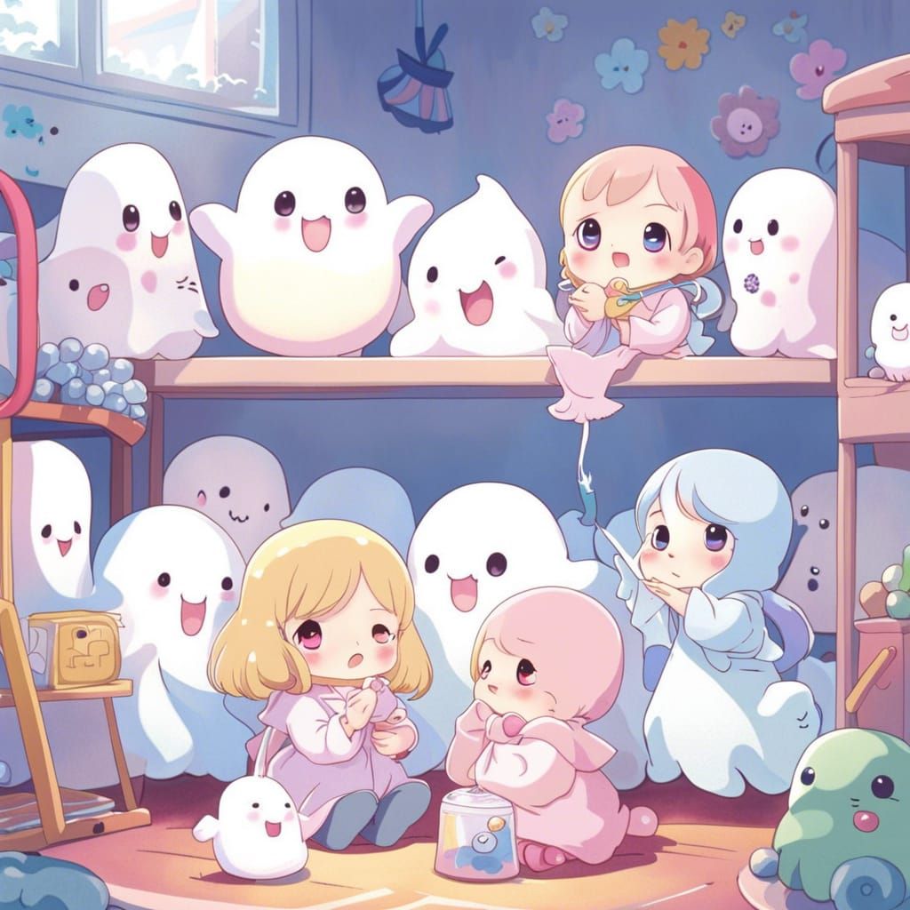 ghost and monster daycare - AI Generated Artwork - NightCafe Creator