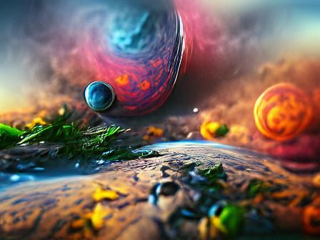 "Planets & Galaxies" - AI Generated Artwork - NightCafe Creator