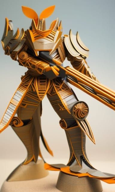 Paper Warrior - AI Generated Artwork - NightCafe Creator