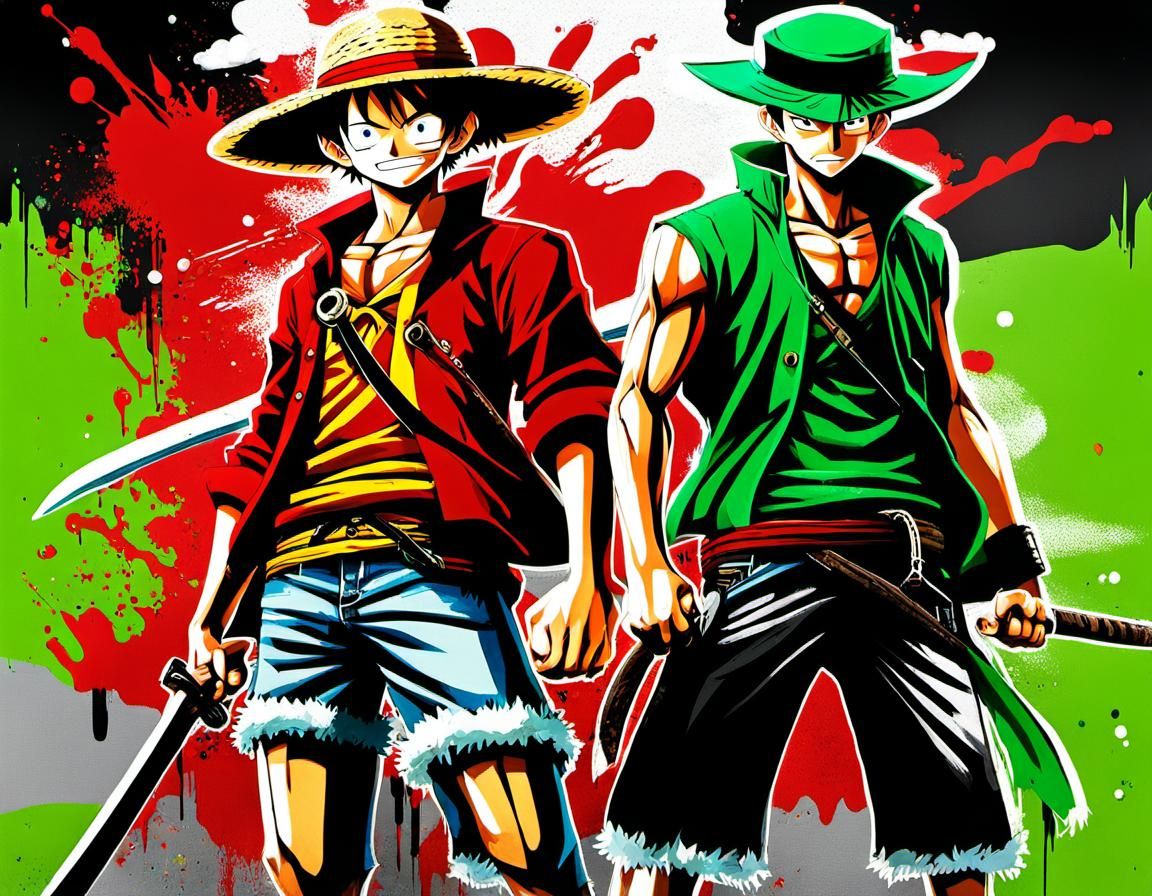 Monkey D. Luffy and Roronoa Zoro - AI Generated Artwork - NightCafe Creator