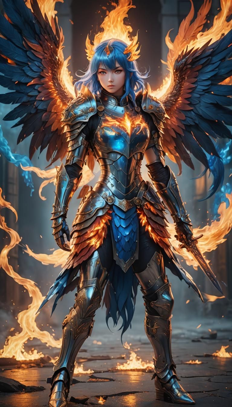 Phoenix Knight - AI Generated Artwork - NightCafe Creator