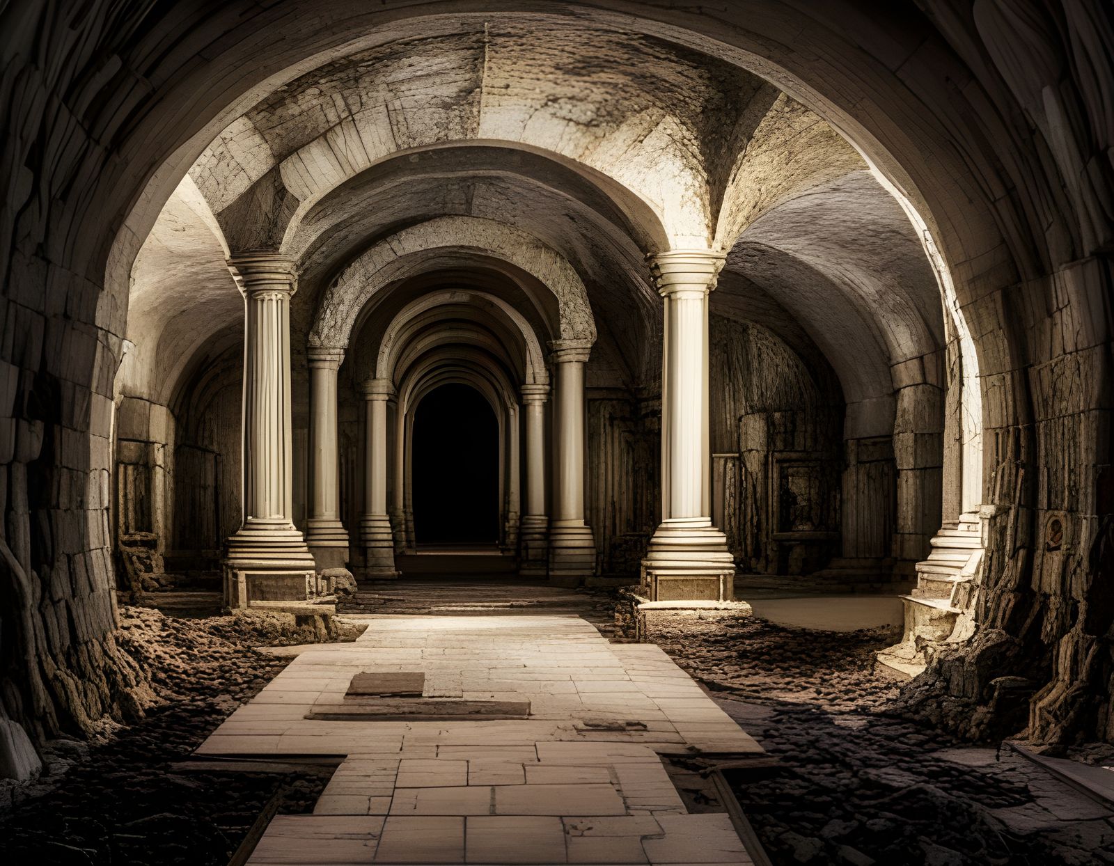 Ancient Underground Crypt #1 - AI Generated Artwork - NightCafe Creator