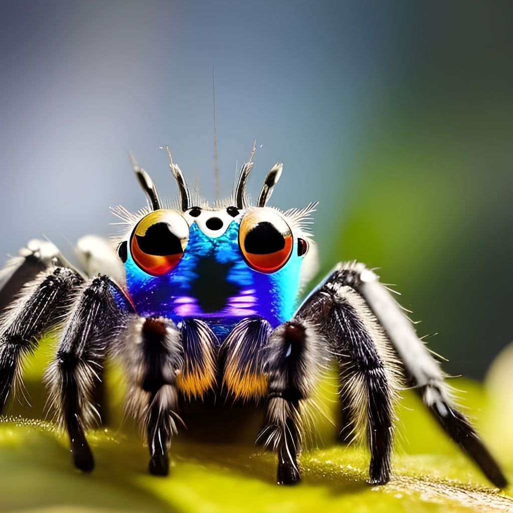 Super cute fuzzy spider - AI Generated Artwork - NightCafe Creator