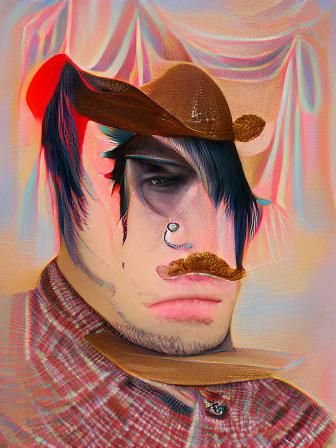 Portrait of an emo cowboy - AI Generated Artwork - NightCafe Creator