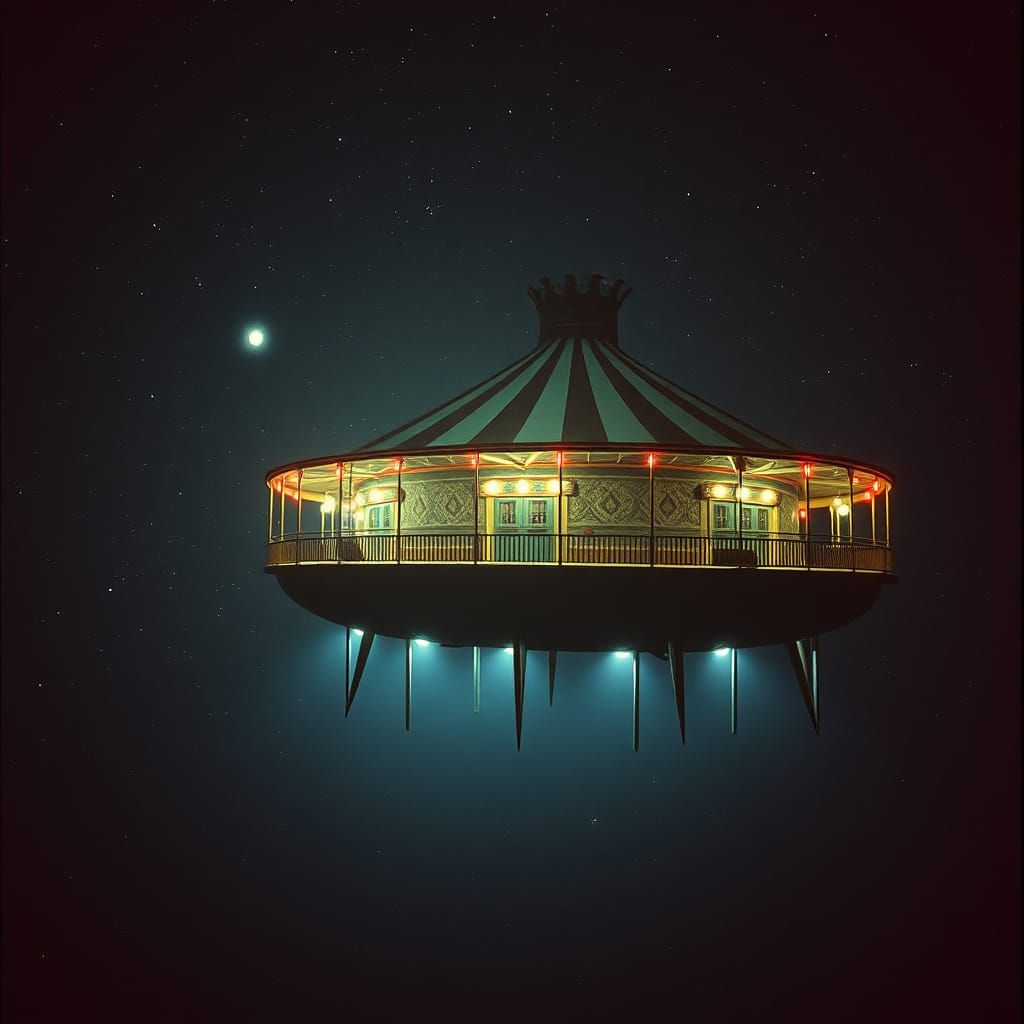 Vintage Circus in Outer Space: A Cinematic Masterp... - AI Art