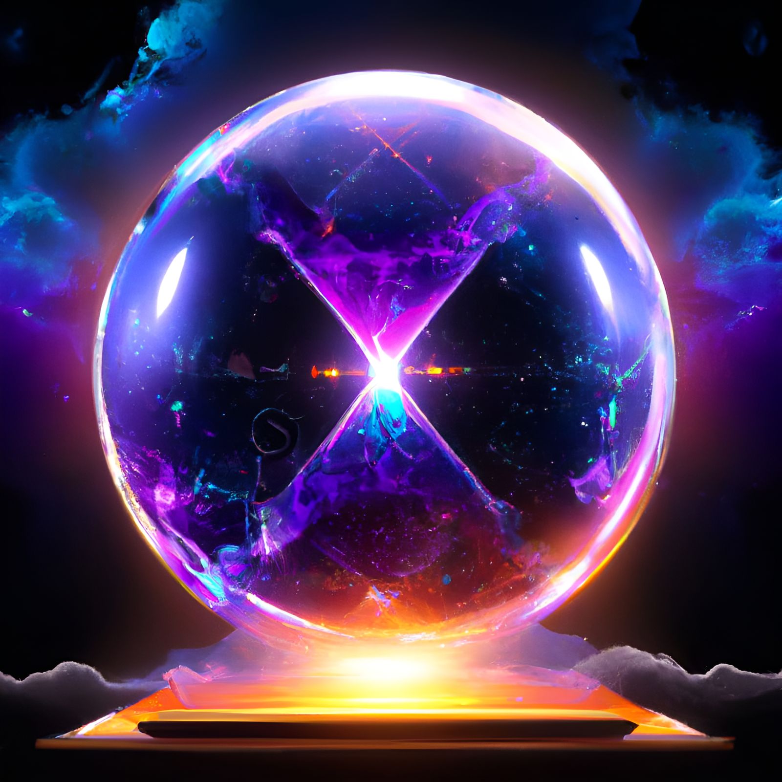 Cosmic Crystal Ball - AI Generated Artwork - NightCafe Creator