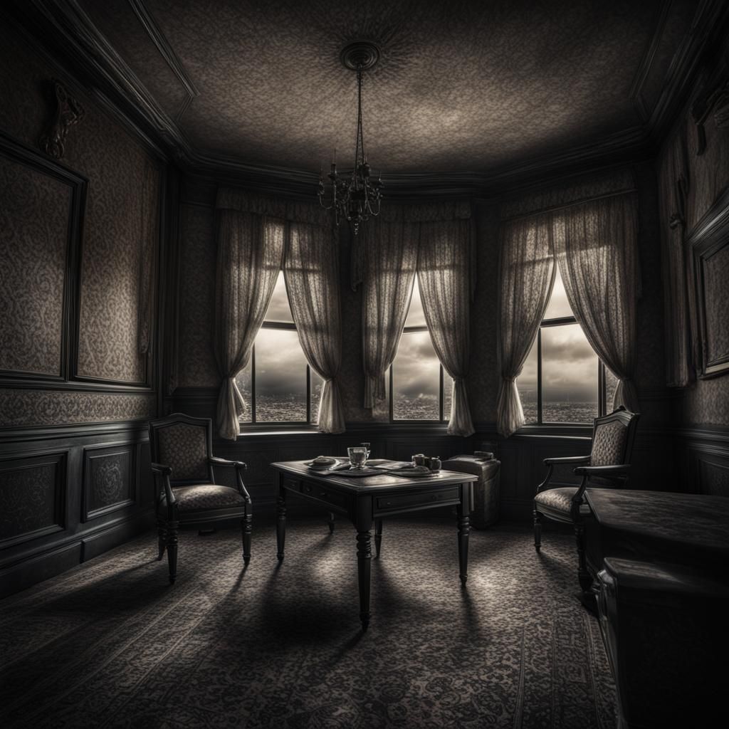 Creepy living room - AI Generated Artwork - NightCafe Creator