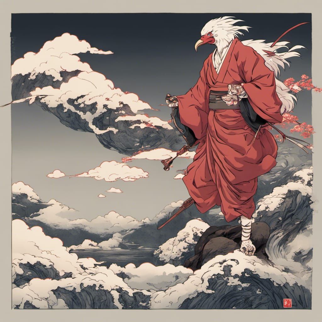 Hokusai Tengu - AI Generated Artwork - NightCafe Creator