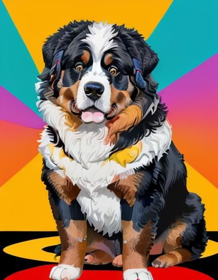 Bernese Mountain Dog - AI Generated Artwork - NightCafe Creator