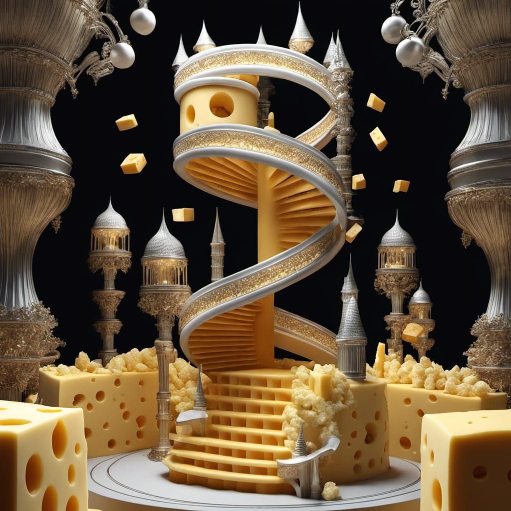 Cheese Staircases - AI Generated Artwork - NightCafe Creator