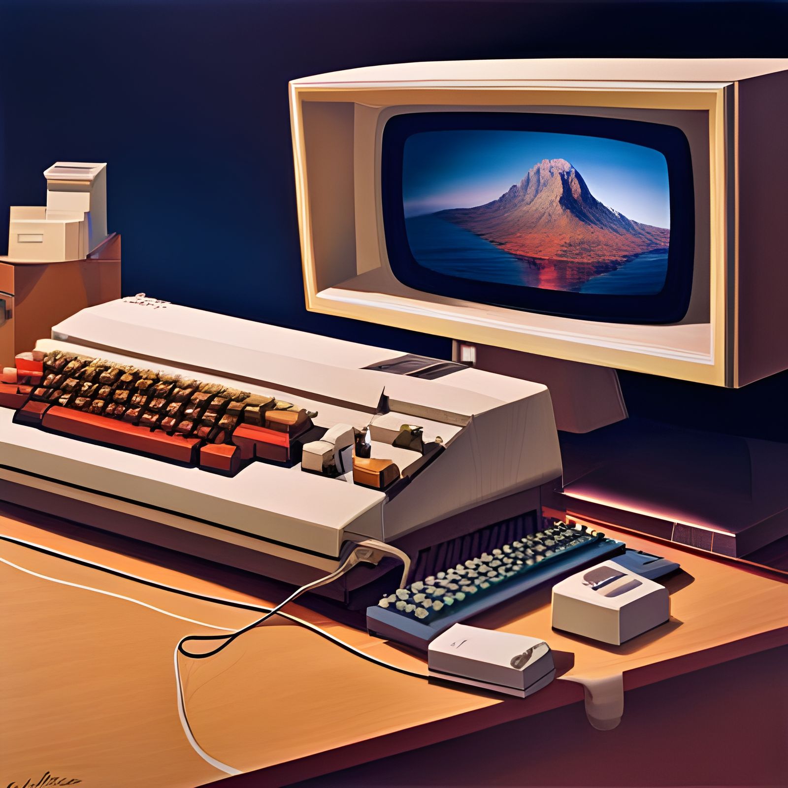 A Personal Computer From Way Back When - AI Generated Artwork ...