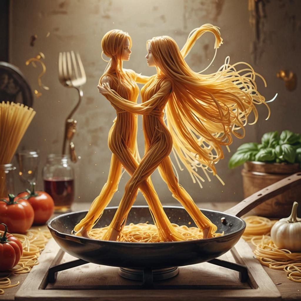 Then the spaghetti woman said to her friend, Let’s dance! - AI ...