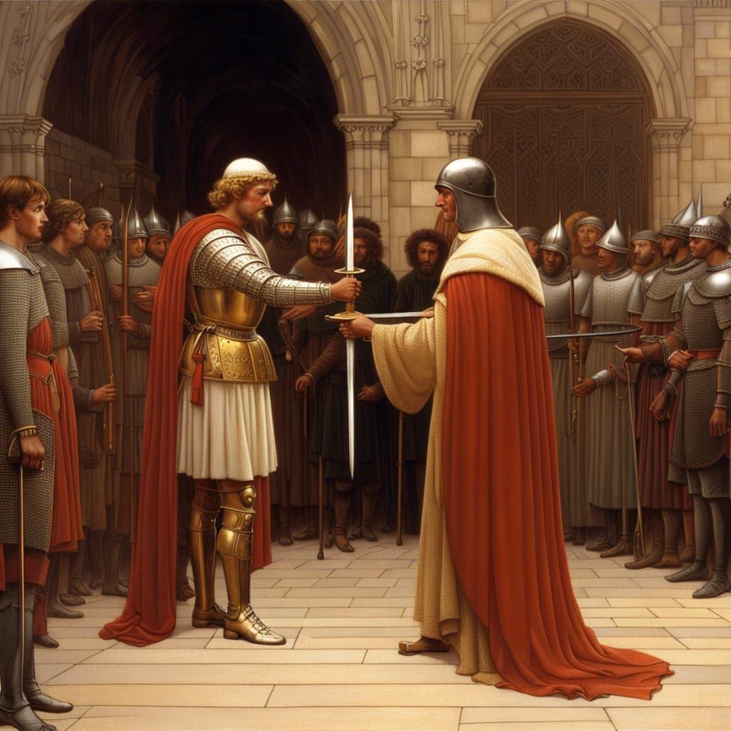 Knighting ceremony - AI Generated Artwork - NightCafe Creator