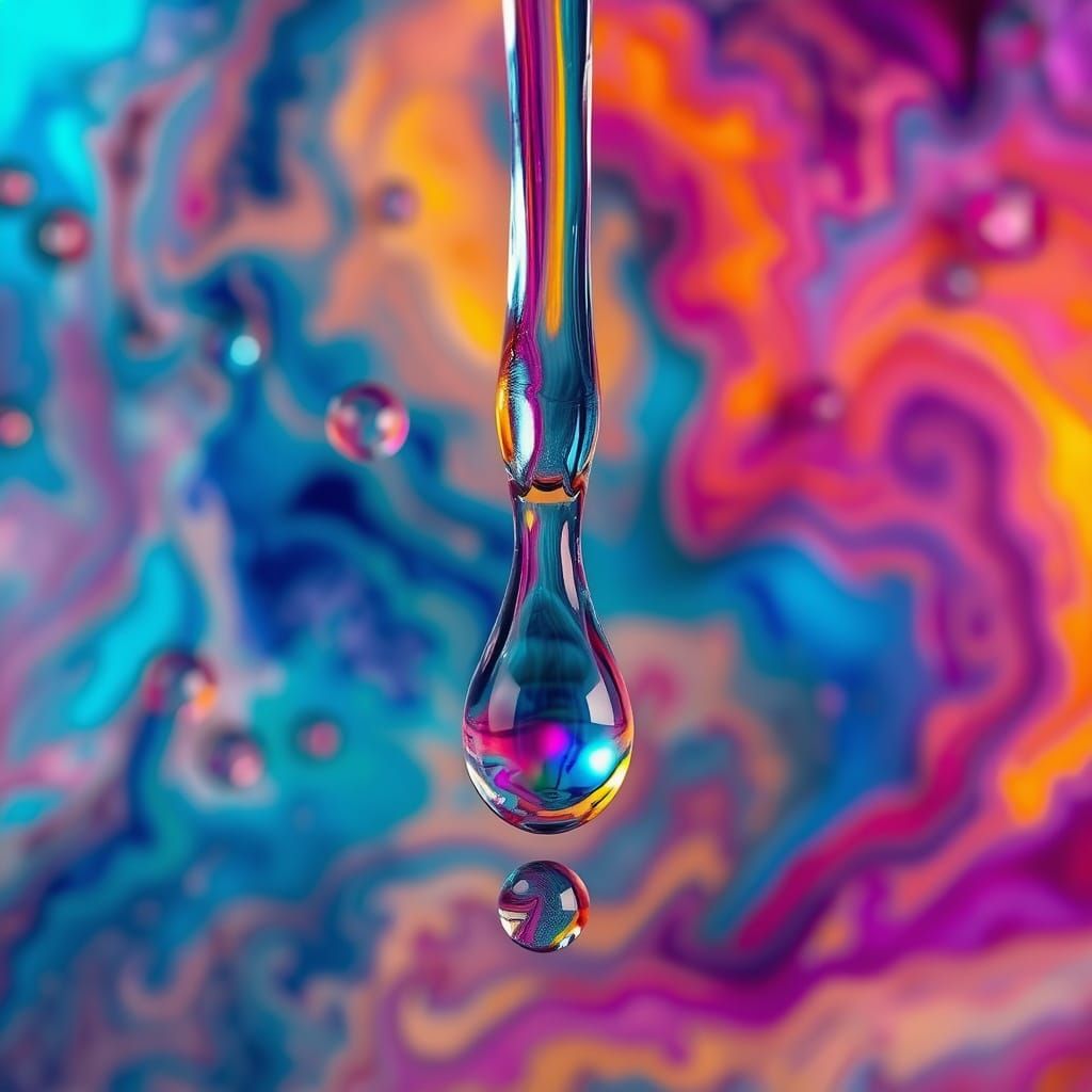 Surreal Oil Droplets Unite with Resin Painting in ... - AI Art