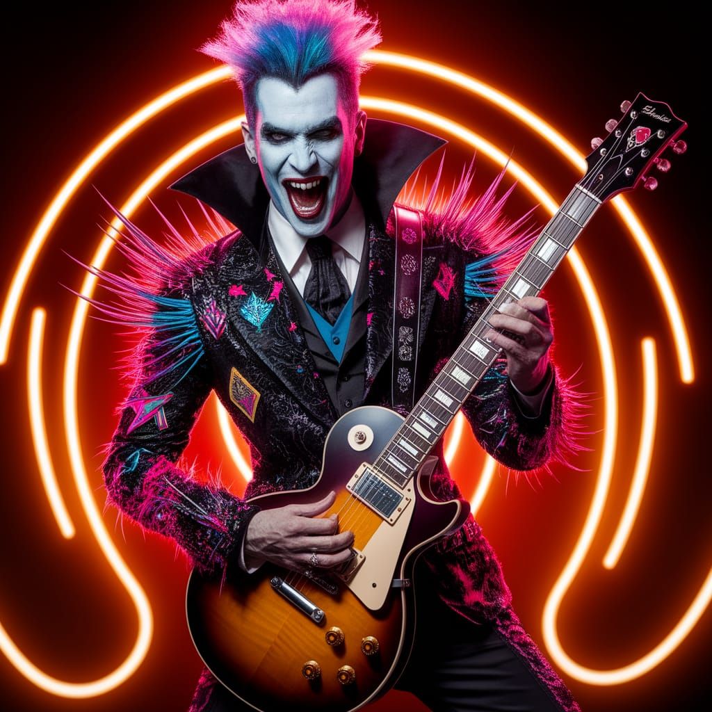 Modern Vampires - Rockstar Vampire in Neon Punk Style