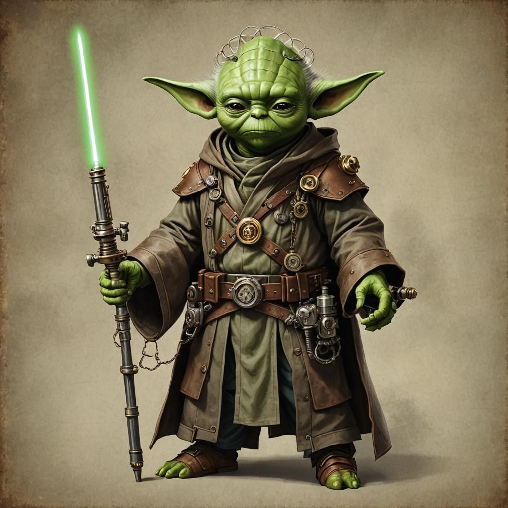 A Steampunk Yoda - AI Generated Artwork - NightCafe Creator