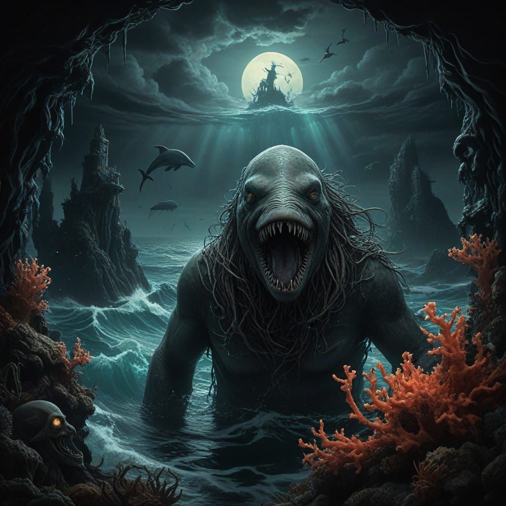 Dolphin Demon - Demonic Dolphin Emerges from Dark, Haunting ...
