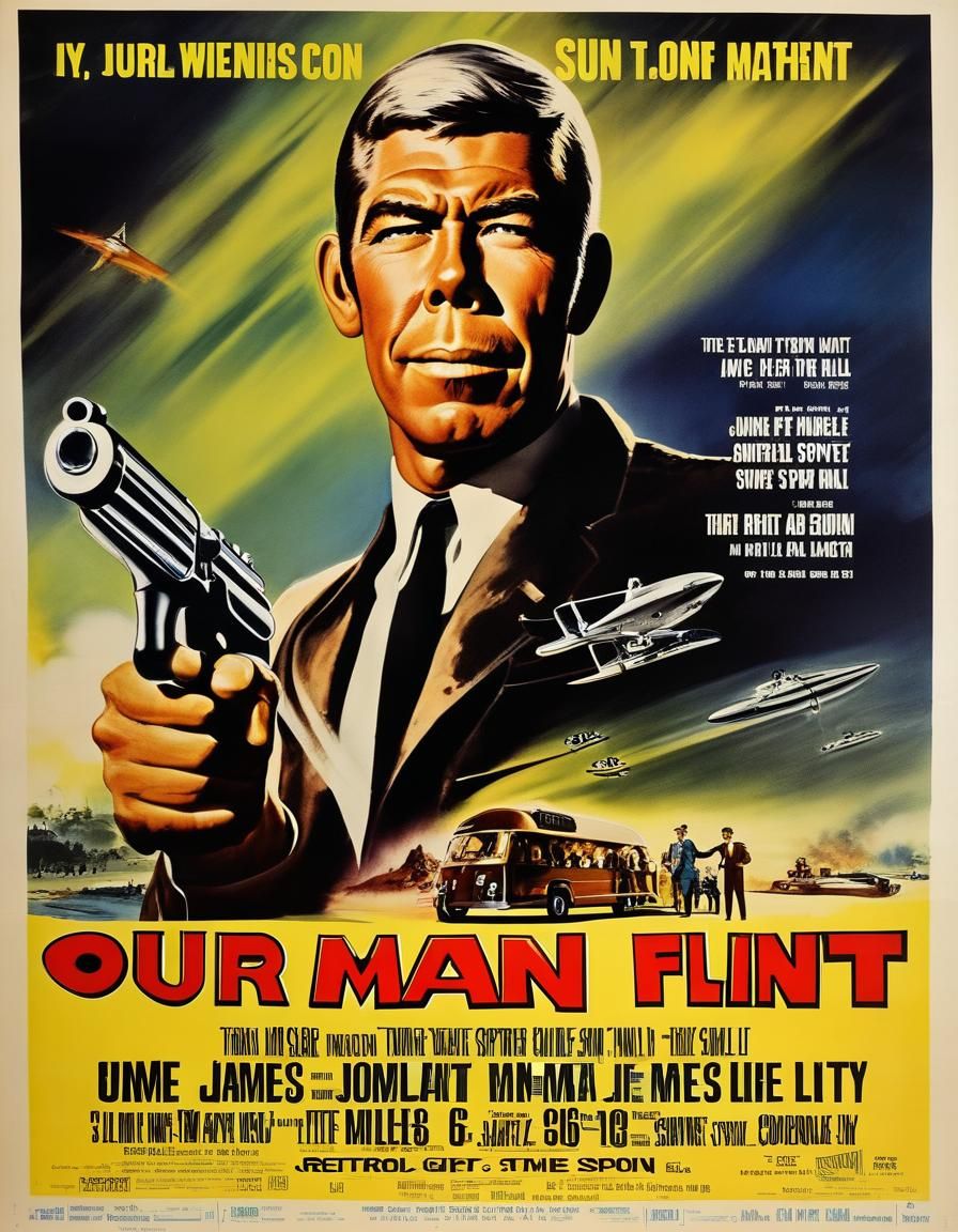 💥James Coburn in the 1966 classic, "Our Man Flint"💥 - AI Generated ...