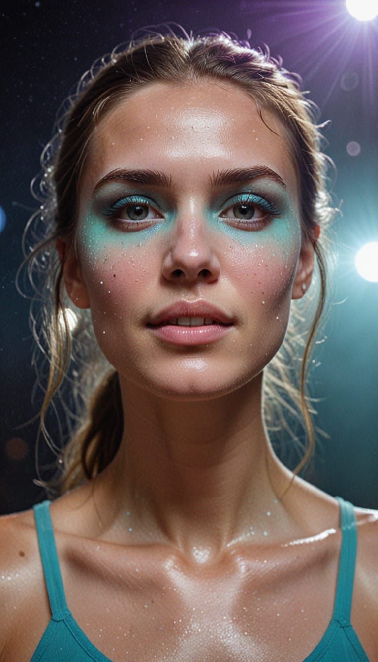 After the Last Spin - Hyper-Realistic Portrait of a Dancer i...