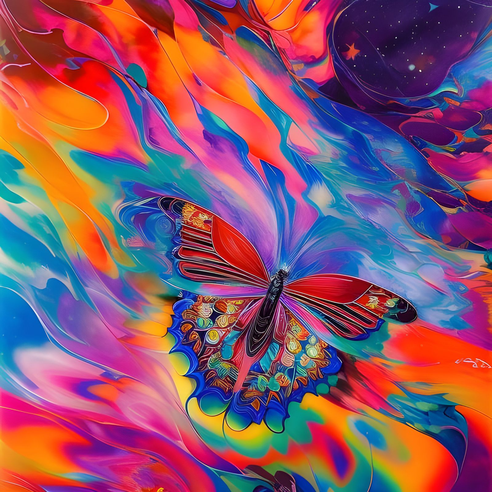 Chromatic Flutter - AI Generated Artwork - NightCafe Creator