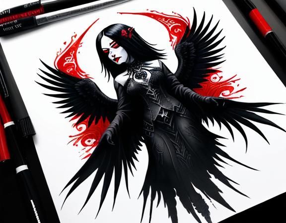 raven lady art - AI Generated Artwork - NightCafe Creator