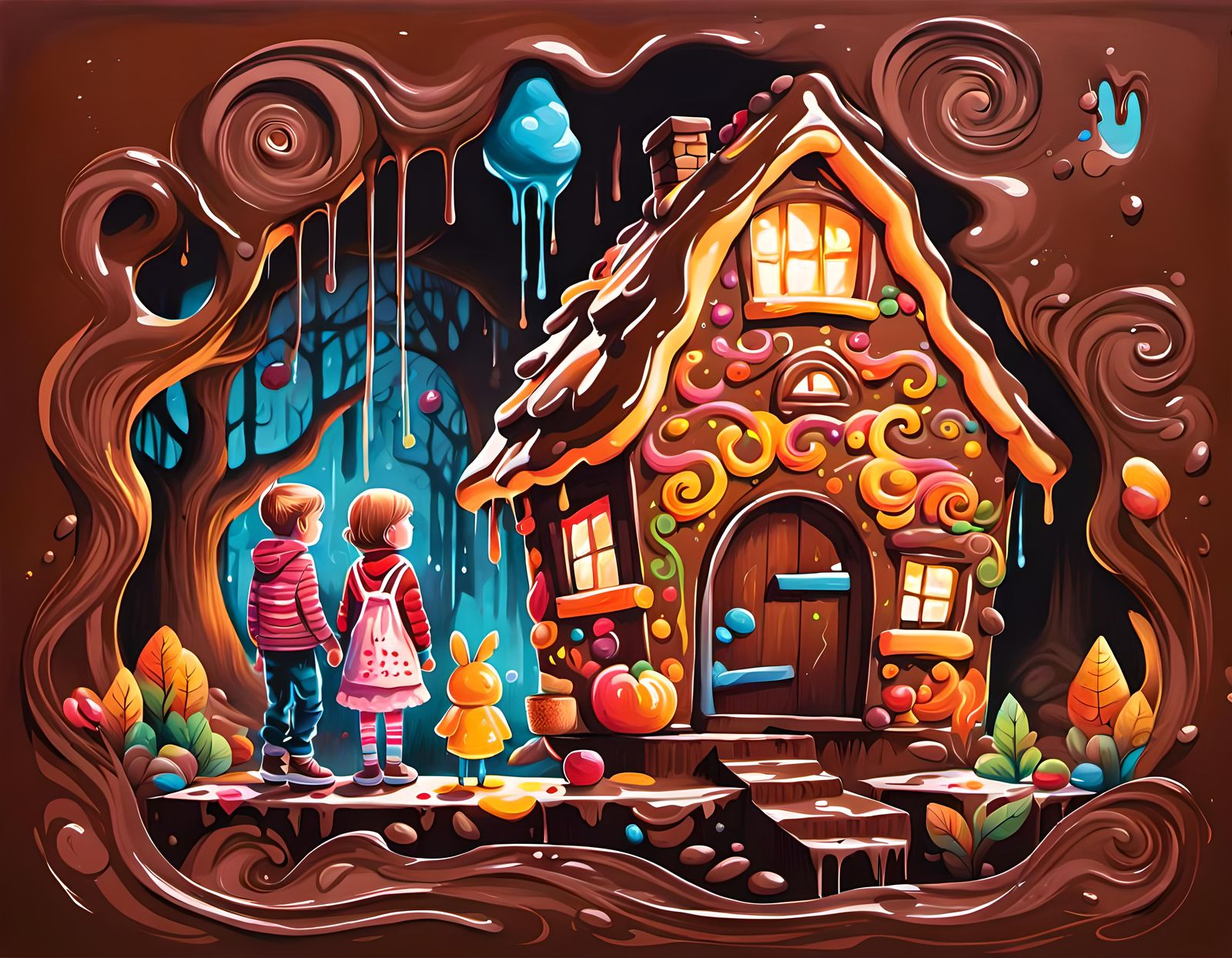 Hansel and Gretel — Delicious Illustration - AI Generated Artwork ...