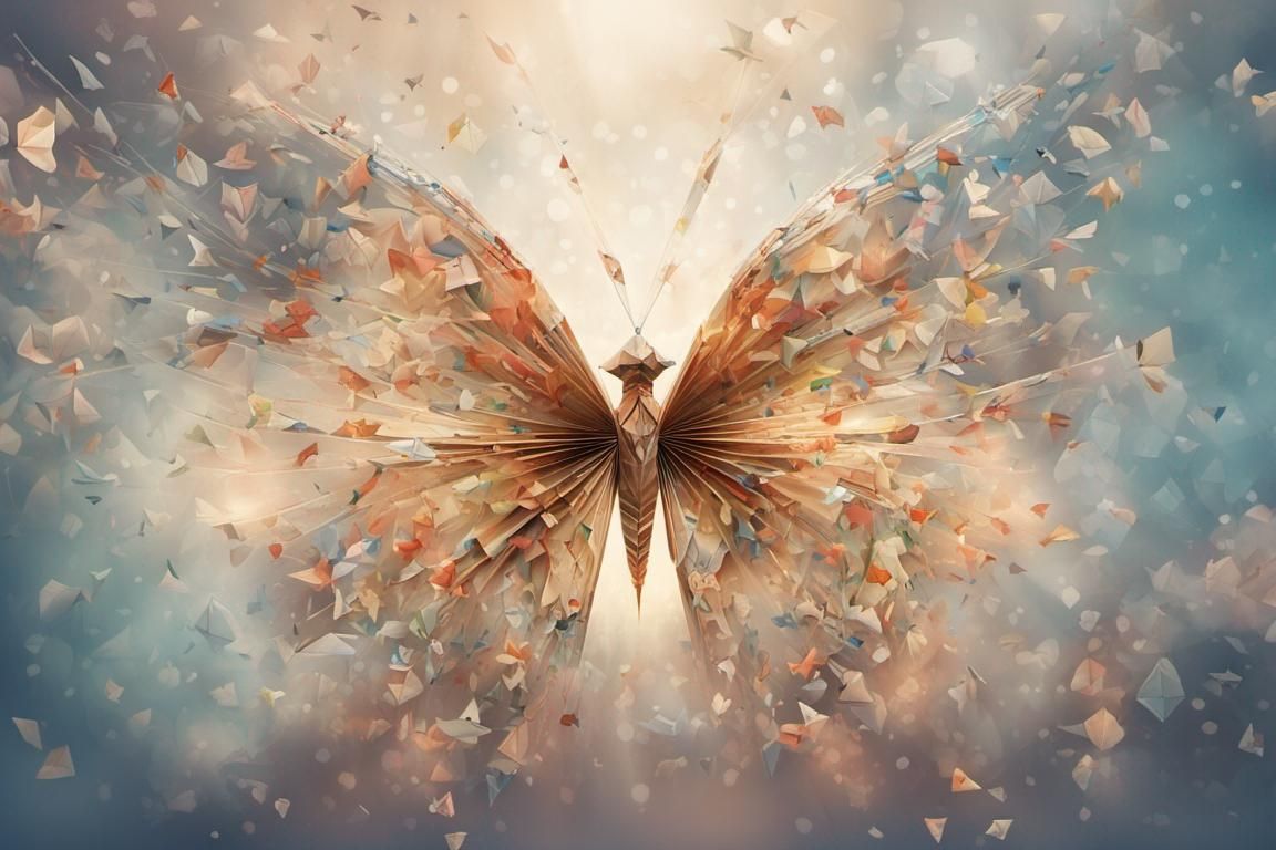 Paper Butterfly - AI Generated Artwork - NightCafe Creator