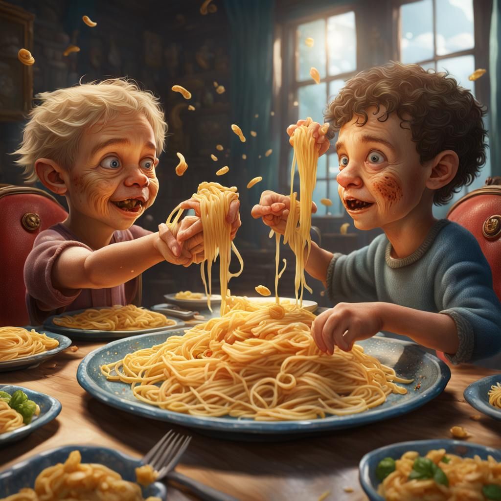 Scary Pasta Fight - AI Generated Artwork - NightCafe Creator