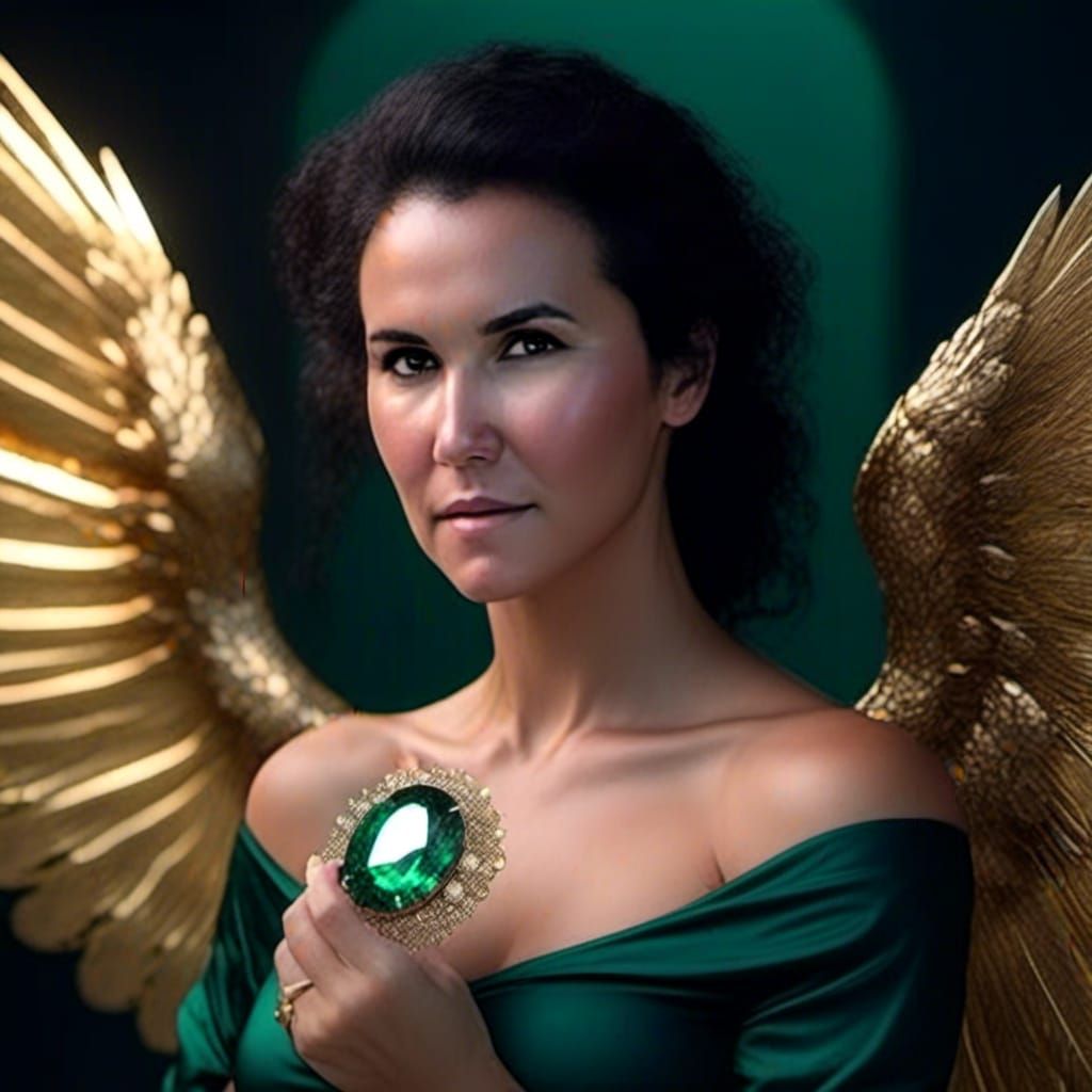 An Angel of Emeralds - AI Generated Artwork - NightCafe Creator