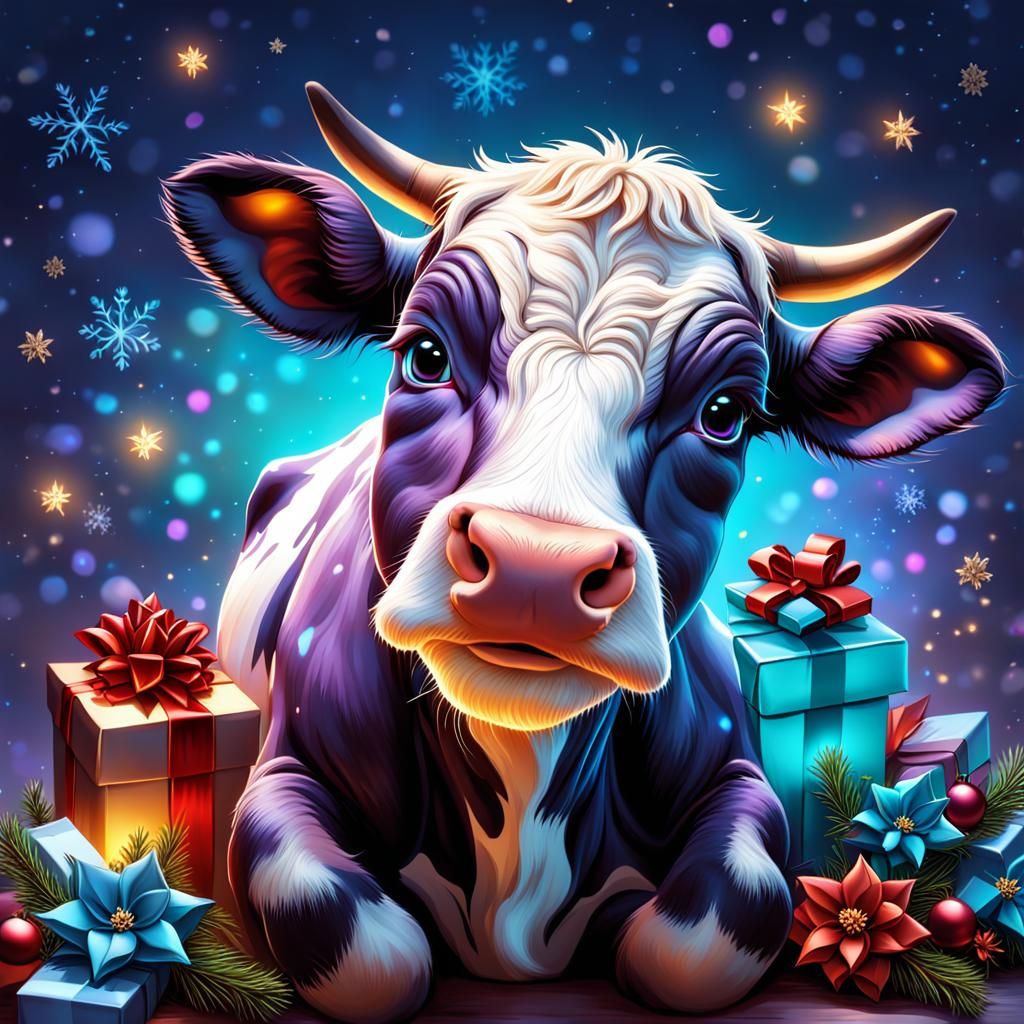 The Cute Milka Cow. - AI Generated Artwork - NightCafe Creator